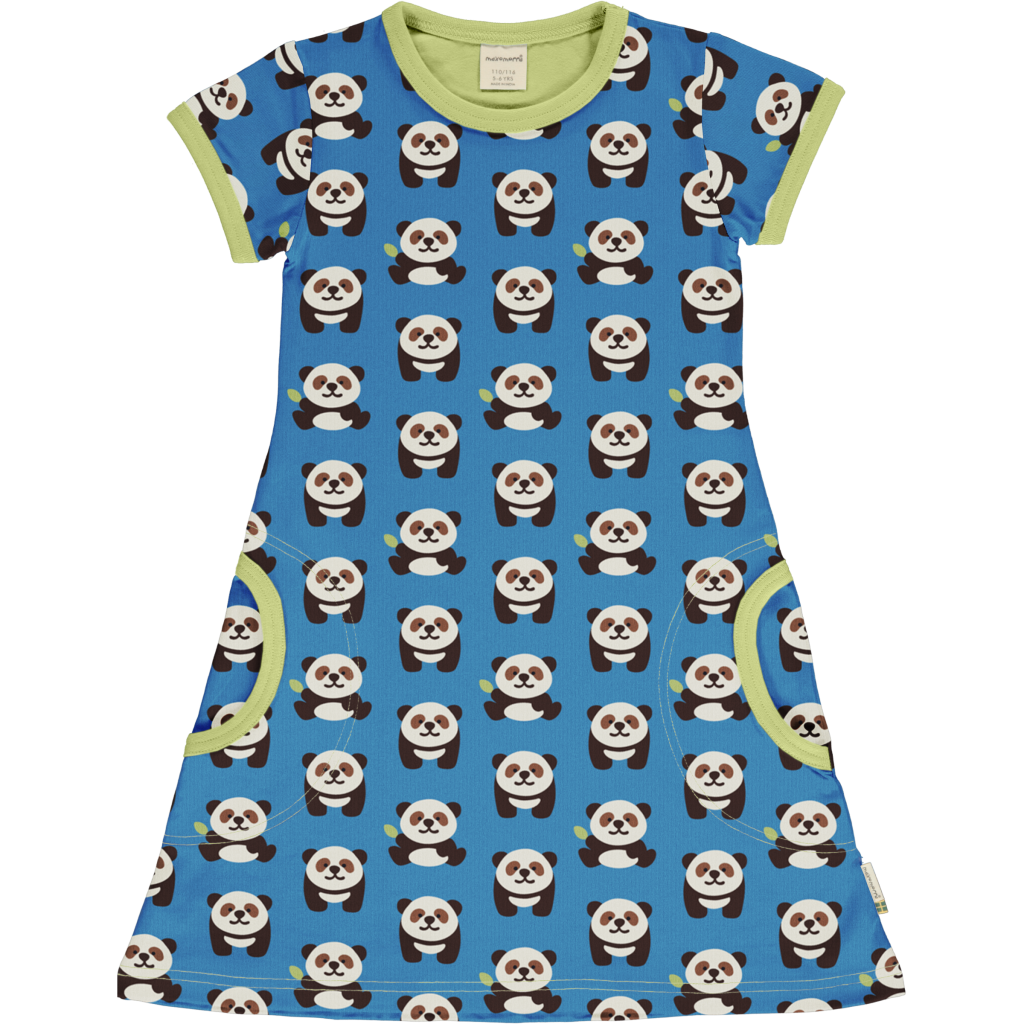Maxomorra Playful Panda SS Dress - Eddie & Min