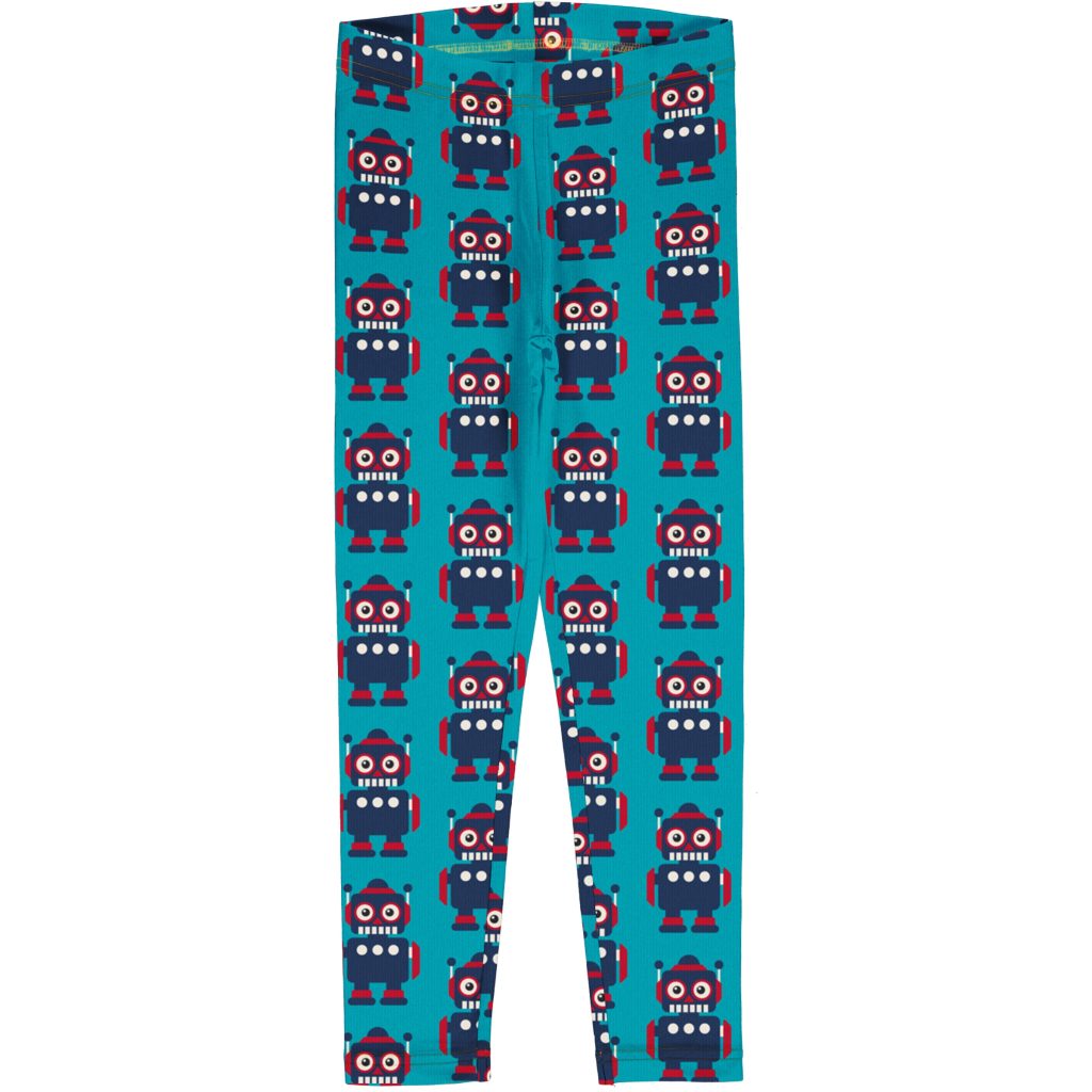 Maxomorra Classic Robot Leggings - Eddie & Min