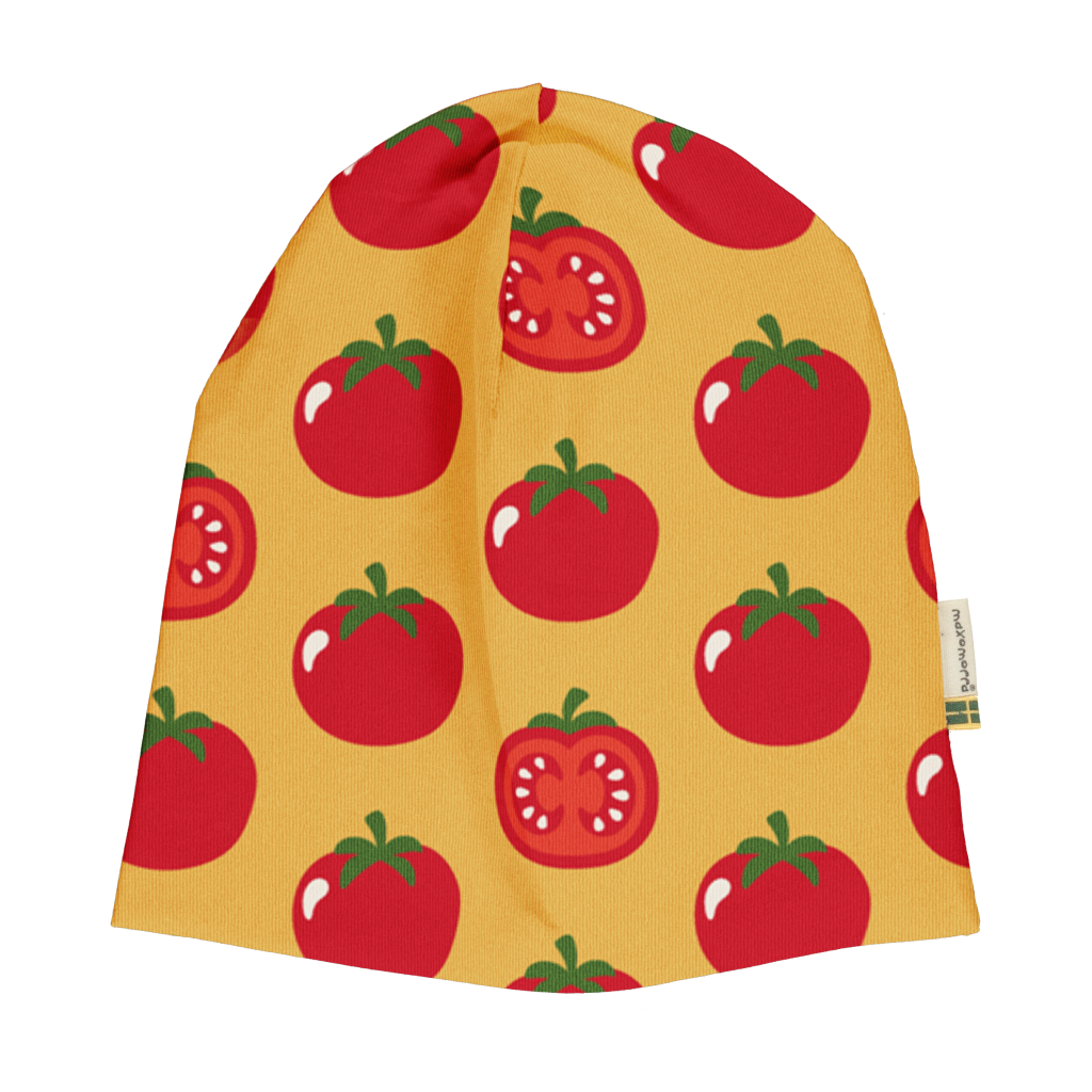 Maxomorra Tomato Beanie Hat - Eddie & Min