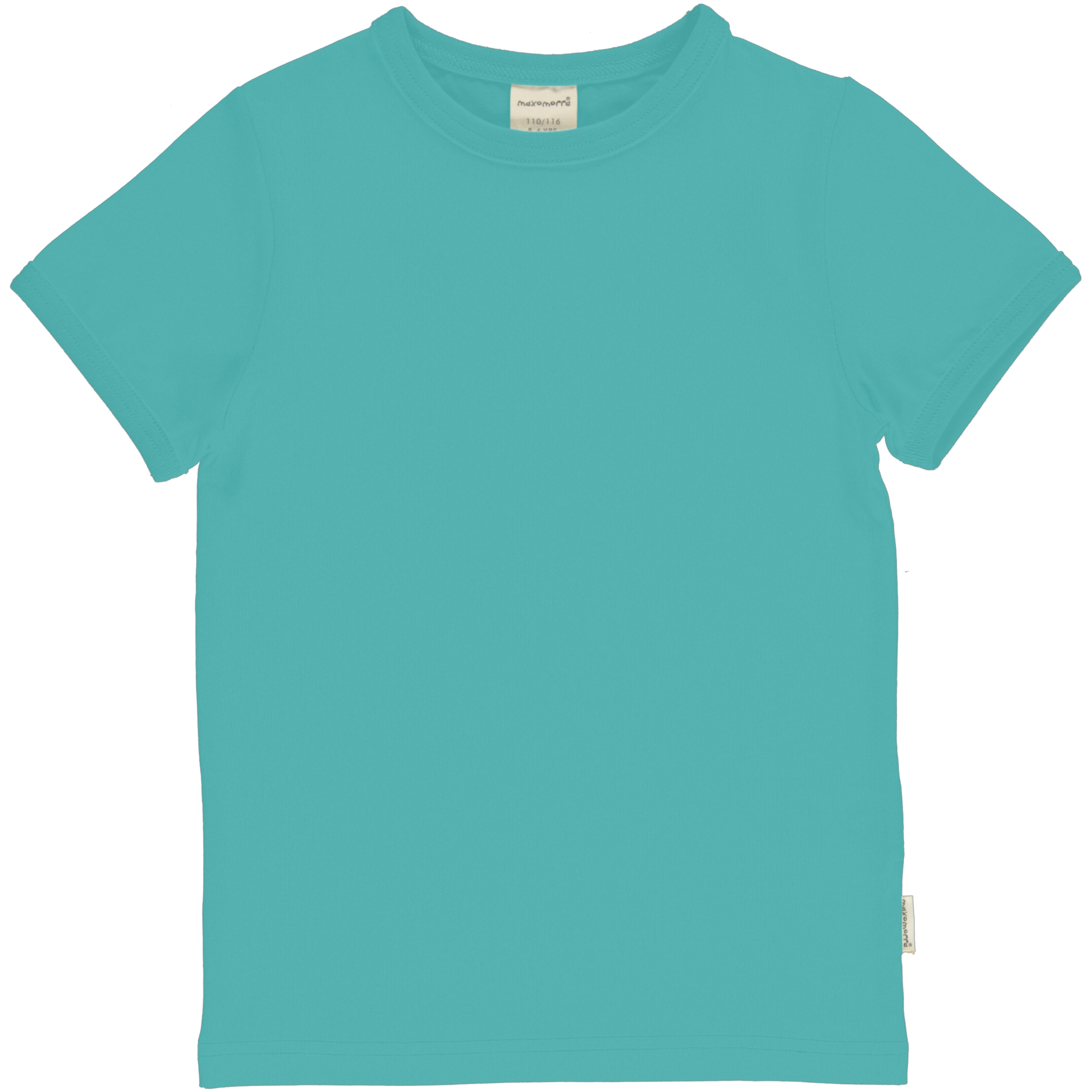 Maxomorra Solid Aqua SS Top - Eddie & Min
