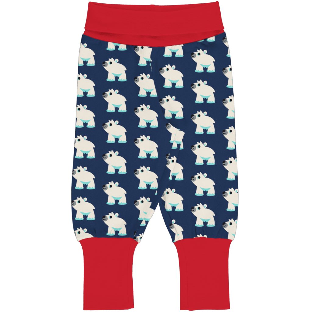 Maxomorra Polar Bear Rib Pants - Eddie & Min