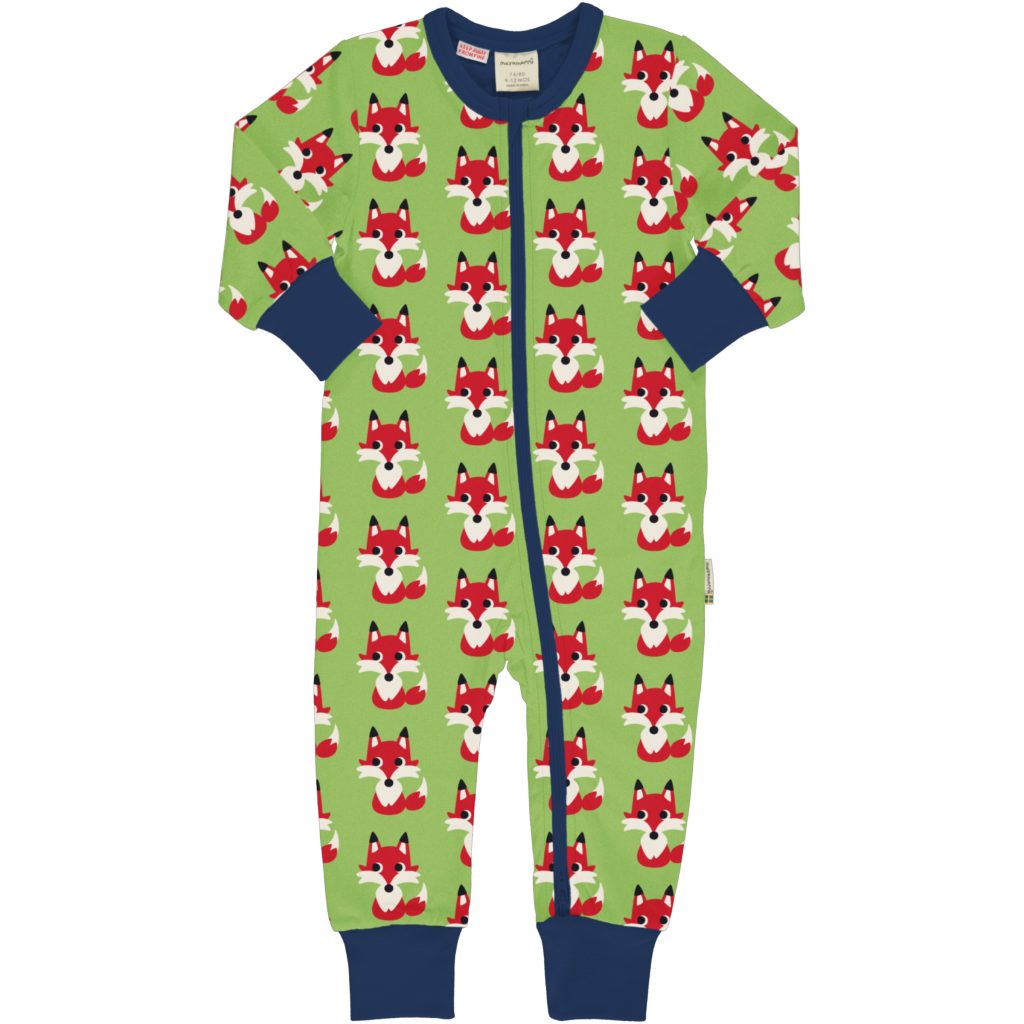 Maxomorra Fox Zip Romper - Eddie & Min